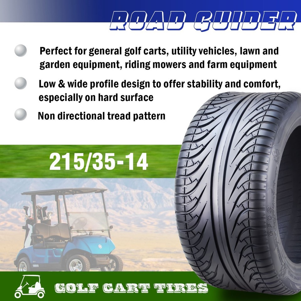 ROADGUIDER 215/35-14 Golf Cart ATV Tires 4 Ply 215/35x14 -14042 | eBay
