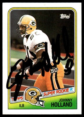 Johnny Holland Signed GREEN BAY PACKERS Card 1988 Topps | eBay