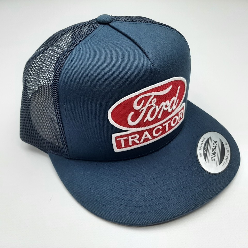 Ford Tractor Flat Brim Baseball Cap Embroidered Ford Patch Mesh ...