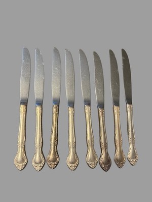 Vintage Set Of 8 Knives Vintage Silverplate International Silver Dinner ...