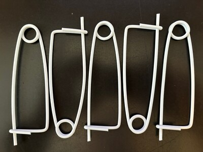 5 WHITE PLASTIC COATED CRABBING CRAB TRAP BAIT CLIPS (PINS) HOLDERS | eBay