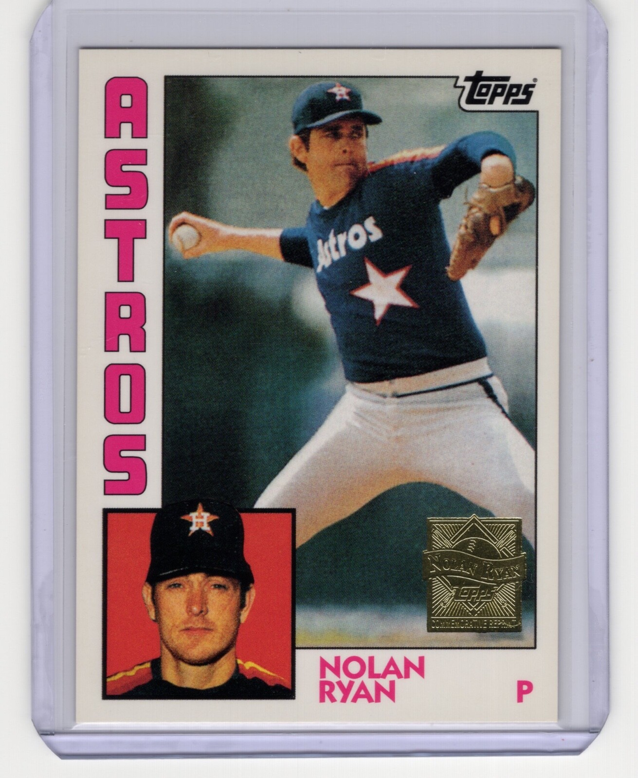 NOLAN RYAN 1998 TOPPS MLB BASEBALL COMMEMORATIVE INSERT CARD #17 ...