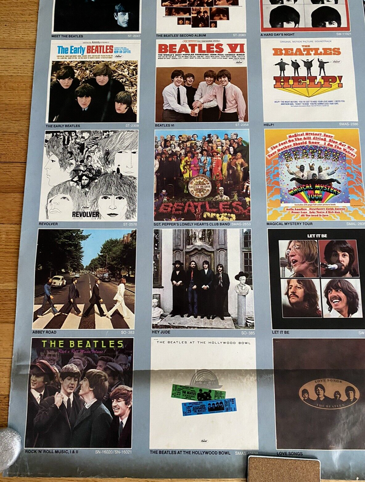 Rare The Beatles "Complete Your Collection"36"x36" Discography Promo ...