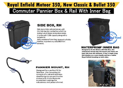 Commuter Box & Rail With Inner Bag For "Royal Enfield New Classic ...