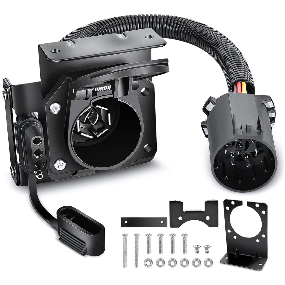 For Chevy Silverado F-150 7 / 4 Way Trailer Wire Harness Plug Multi Tow ...