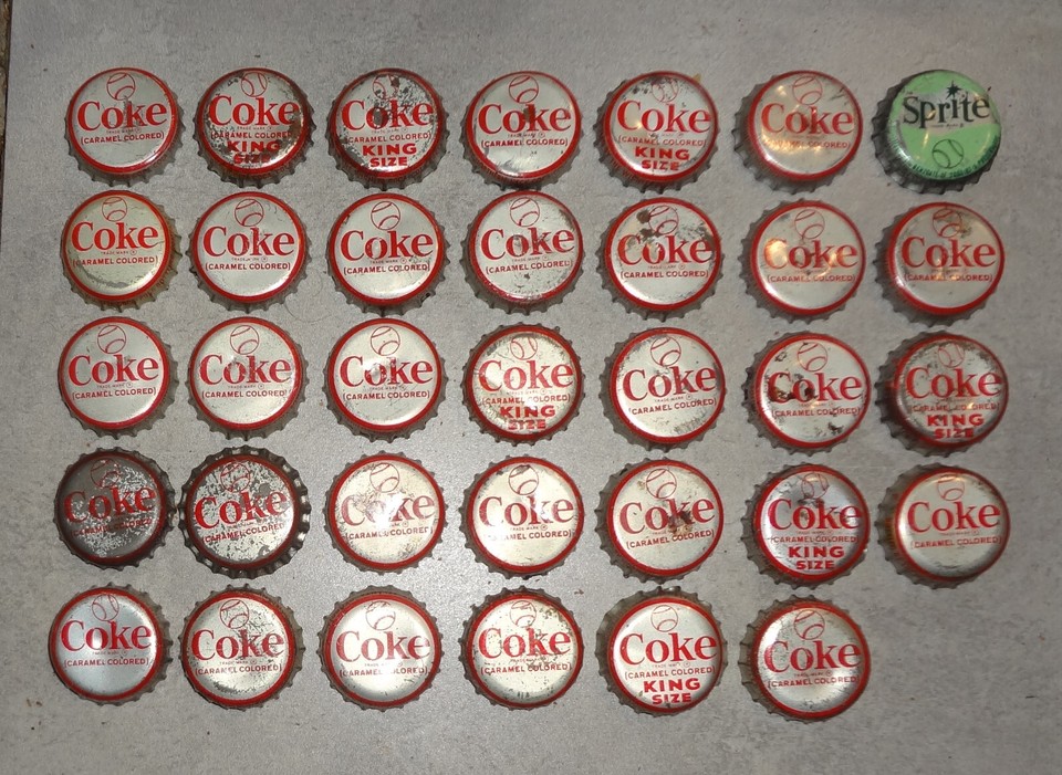 1968 Coke TEAM ALL-STARS Bottle Caps Complete Set Clemente Aaron Mays ...
