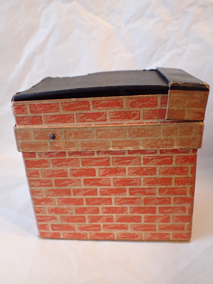 ANTIQUE RARE FOLDING SANTA IN CHIMNEY CANDY CONTAINER BOX | eBay