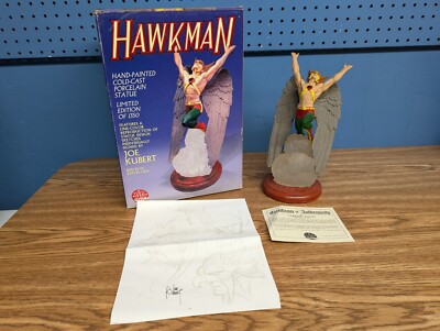 Hawkman Statue 187/1350 | W/ COA Joe Kubert Sketch Autograph | DC ...