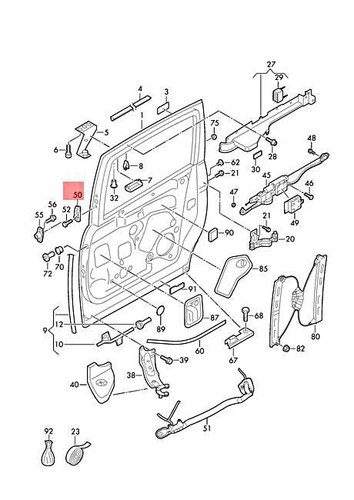 Genuine Detent Peg Left Upper VW SEAT Sharan Syncro 4Motion 7N0843841C ...