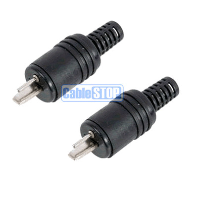 2 Pin DIN Hi-Fi Speaker Plug Cable Audio Connector PACK of 2 - Screw ...