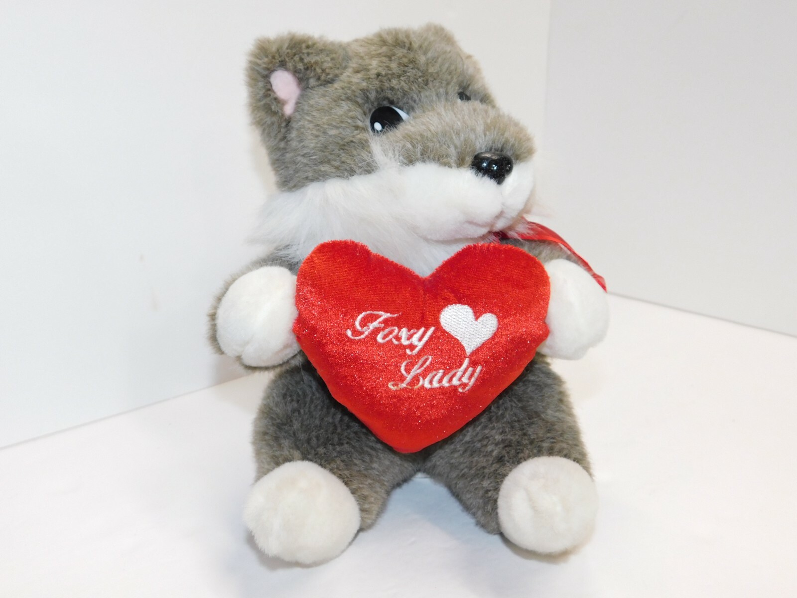 Fox Plush Valentines Wolf Stuffed Toy Foxy Lady Heart Dandee Vintage | eBay