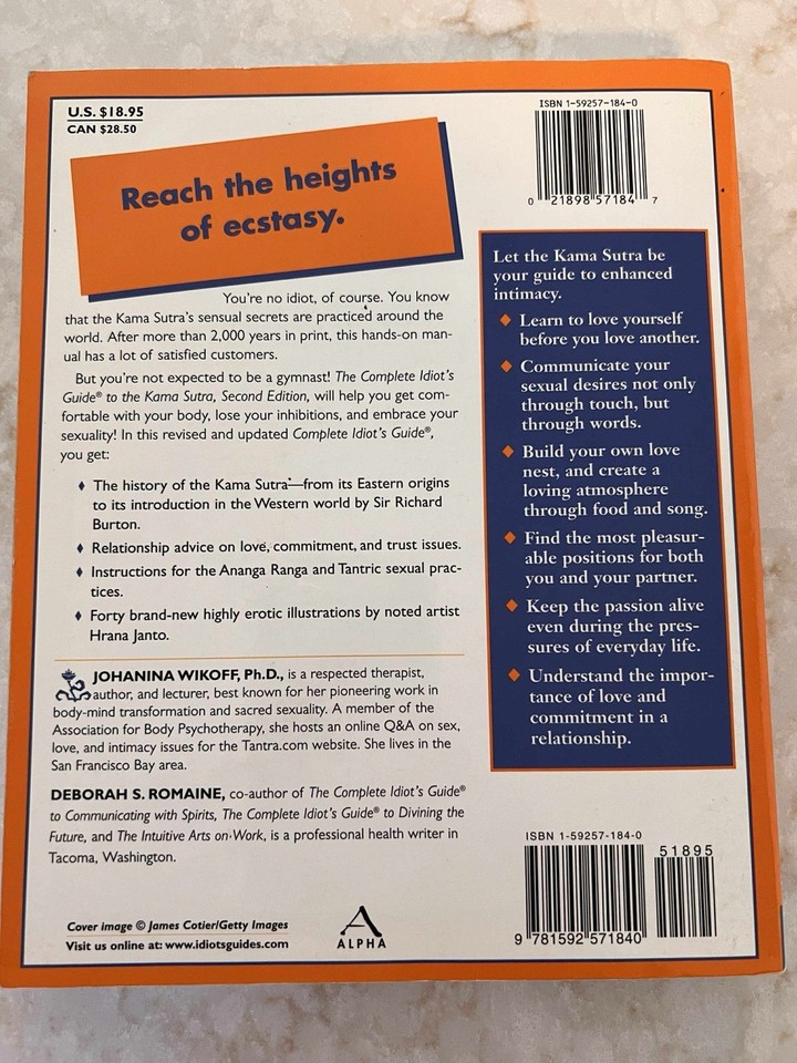 The Complete Idiot's Guide to the Kama Sutra, 2nd Edition - Paperback - 9781592571840| eBay