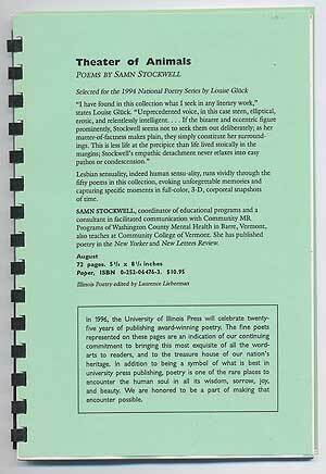 Samn STOCKWELL / Theater of Animals Poems Uncorrected Proof 1st 1995 | eBay
