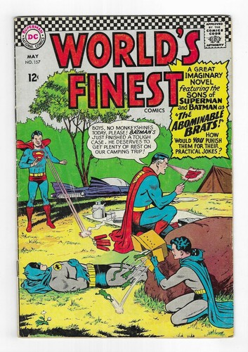 WORLD'S FINEST COMICS #157 SILVER AGE DC COMIC BOOK Superman Batman 2nd ...
