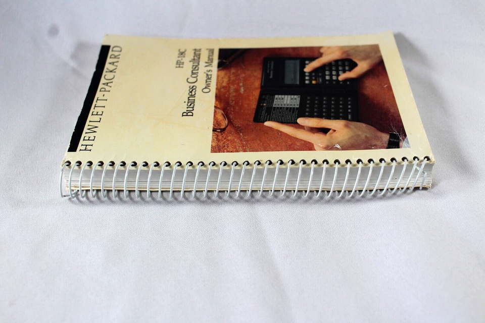 Vintage HP 18C Owner's Handbook User Manual Hewlett Packard Calculator ...