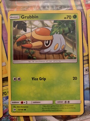 Grubbin 13/149 Sun & Moon Pokemon TCG Card NM / Mint | eBay