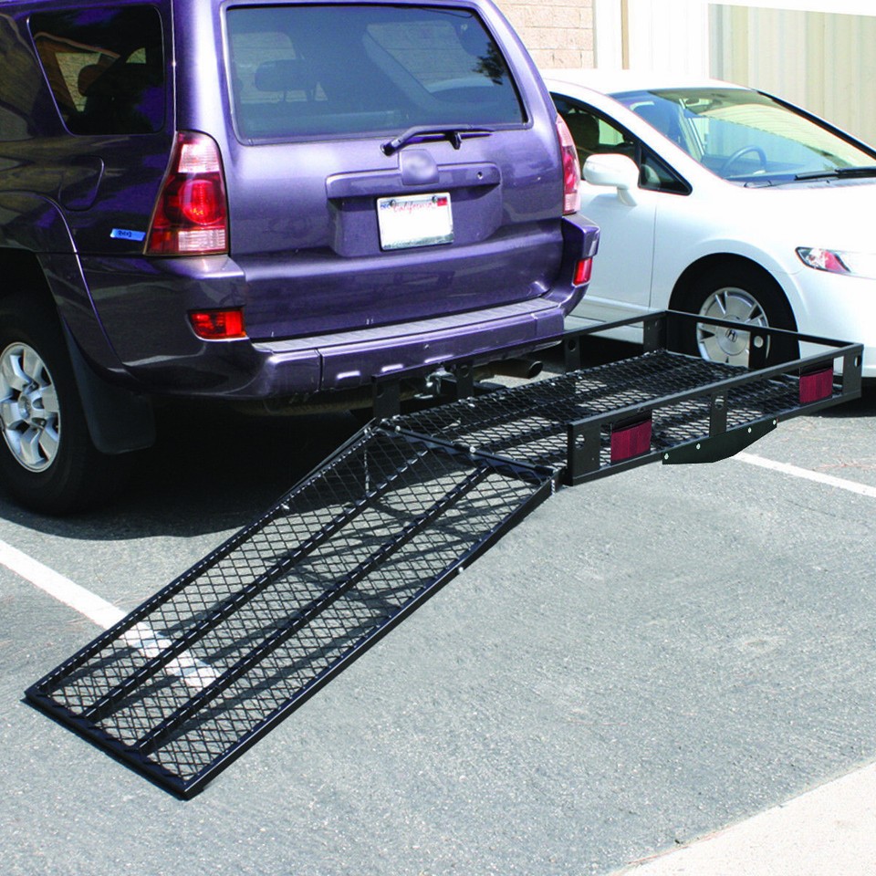 500lbs Folding Strong Electric Wheelchair Hitch Carrier Scooter Loading ...