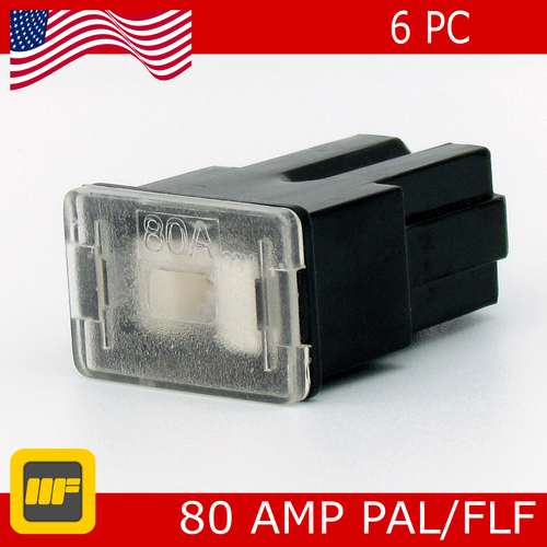 FLF PAL Auto Link Female Fuse 6 Pack 80Amp Cartridge Style Auto SUV ...