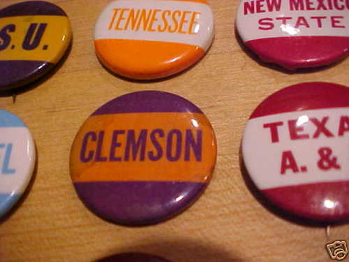 Lot of 10 Clemson University 1940-1950 Vintage 1 1/4" College Pins | eBay