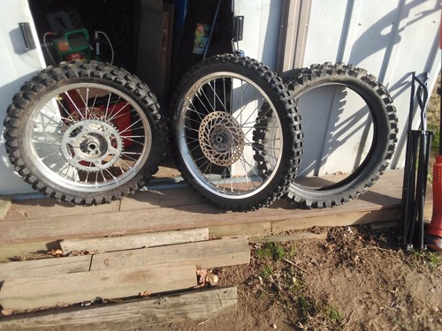 honda crf 450 rims and tires with one extra tire | eBay