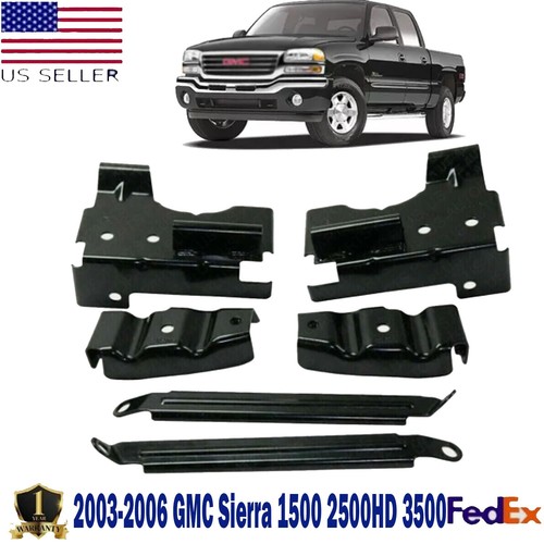 Front Bumper Brackets Set For 2003-2006 GMC Sierra 1500 2500HD 3500. | eBay