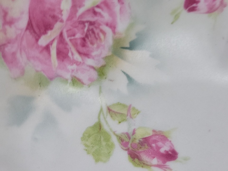 Antique RS Prussia Pink Roses Porcelain Bowl 9 1/2" | eBay