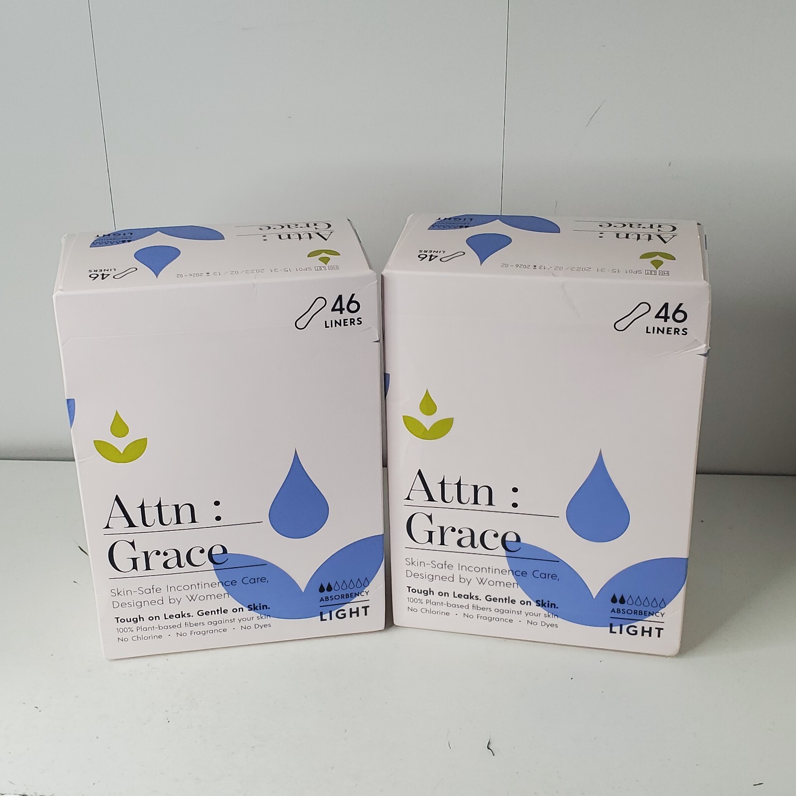 Lot Of 2 Attn Grace Panty Liners for Women 46 Liners Light Urinary ...