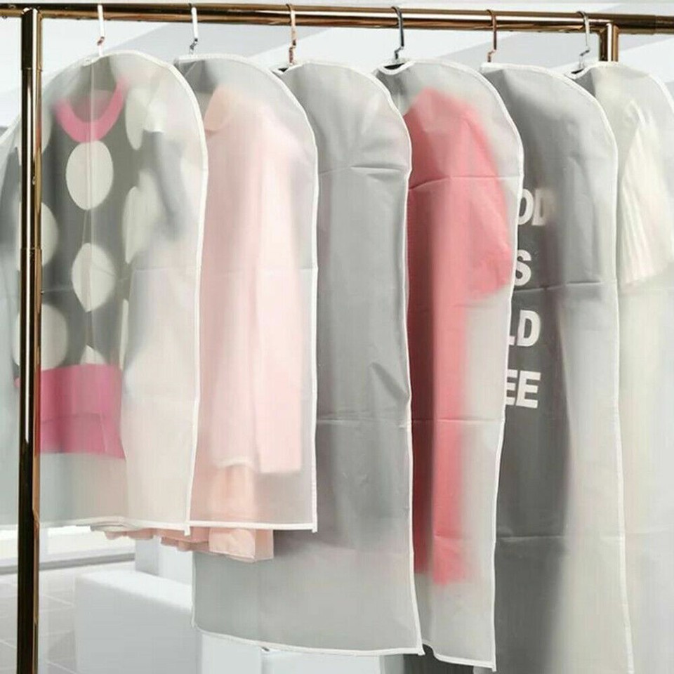 5Pack Garment Dust Cover Bag Suit Storage Zipper Dress Clothes Coat ...