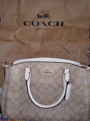 Coach Kelsey Classic Signature Logo Beige Shoulder/Crossbody Bag J1928 ...
