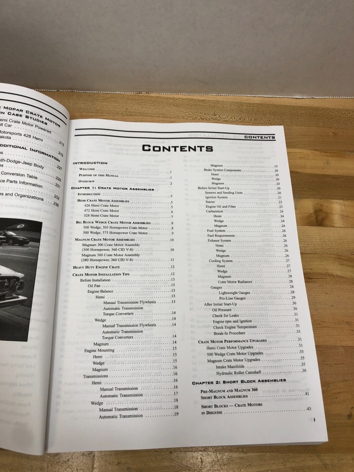 Mopar Performance Crate Engine Installation Book | P5007521 | 238 Pages ...