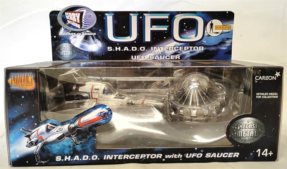 Carlton Gerry Anderson UFO S.H.A.D.O. Interceptor Diecast Spaceship Set ...