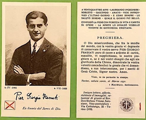 Pier Giorgio Frassati canonized today Sept. 7th 2025 Rare Holy Card ...