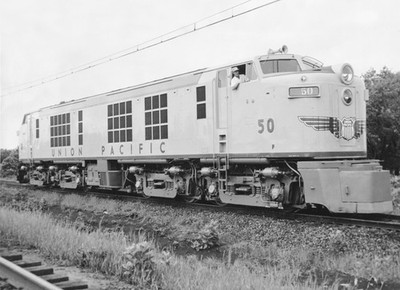 Union Pacific GE Gas Turbine 50 at GE test track in Erie, PA 1949 8 x ...