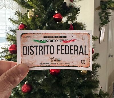 2 PCS Decorative Distrito Federal License Plate Stickers Full Color ...