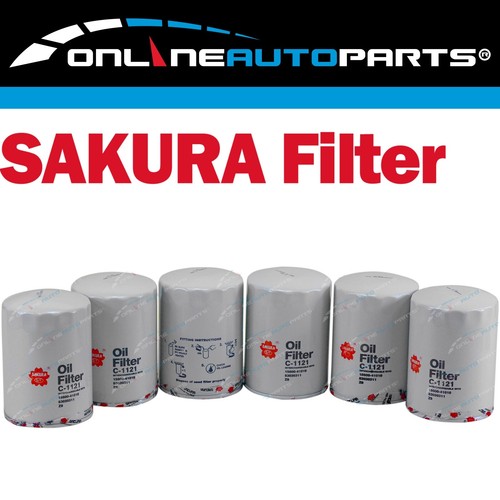 6 pack of Spin On Oil Filters - Sakura C1121 (Alternate Cross Reference ...