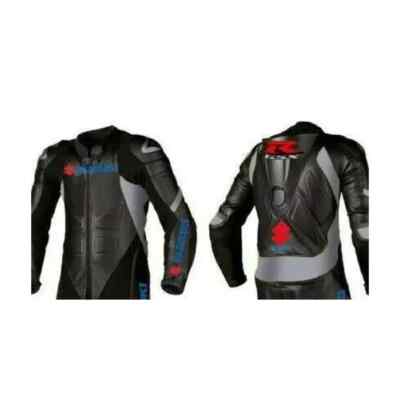 Suzuki Motorcycle Leather Jacket Motorbike Racing Biker Jacket coat ...