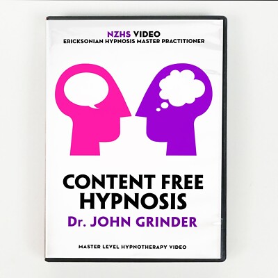 CONTENT FREE HYPNOSIS DVD John Grinder Ericksonian Hypnotherapy NLP conversation | eBay