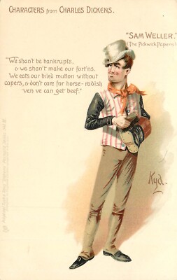 Tuck Postcard Characters Charles Dickens 540 Sam Weller Pickwick Papers ...