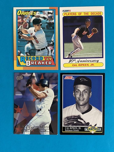 Cal Ripken Jr. Insert Baseball Card Lot 1990 1991 1996 Topps Fleer ...