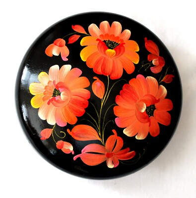 Vintage Hand Painted Ukrainian Box in Original Kiev Factory Package ...