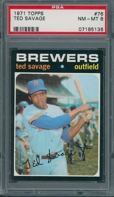 1971 Topps #76 Ted Savage PSA NM-MT 8 *5136 | eBay