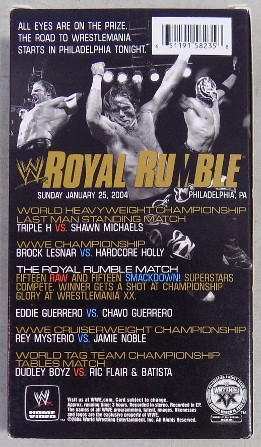WWE Royal Rumble January 25, 2004 - VHS | eBay