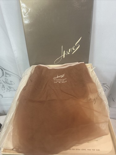 Vintage Hanes Nylon Garter Stockings 1 Pair Thigh High Nylons 10 Medium ...