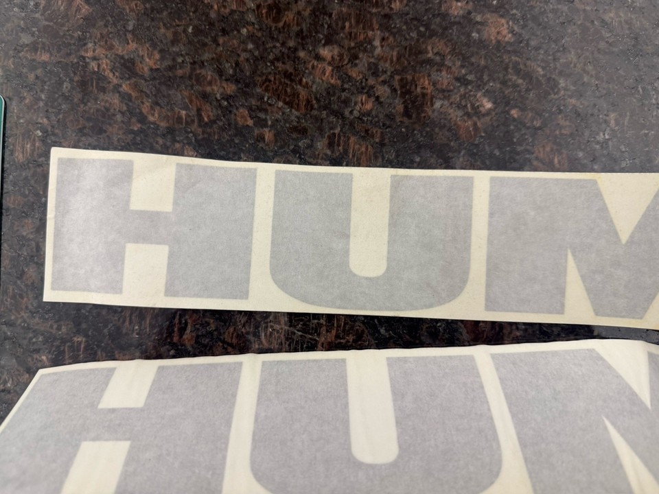 HUMMER H1 H2 H3 SILVER DOOR DECALS PAIR 24" X2" | eBay