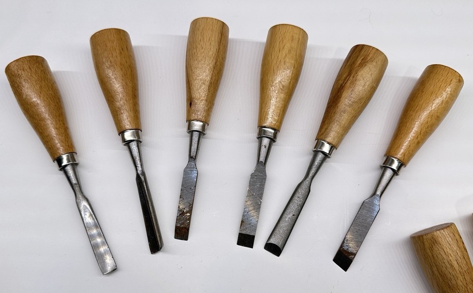 11Pcs Wood Carving Chisel Tool Set Woodworking Gouges DIY Detailed Hand ...