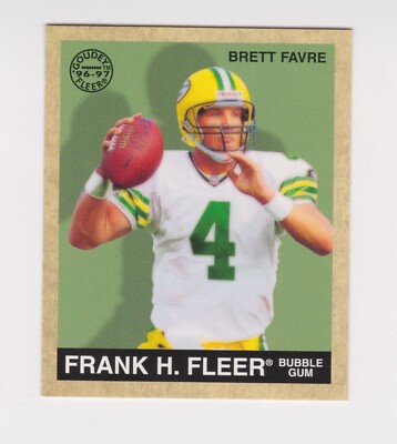 1997 Fleer Mini Goudey Frank H. Bubble Gum #105 Brett Favre Green Bay ...