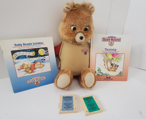 Playskool TEDDY RUXPIN Talking Bear w/2 Tapes & Books Vtg 1992 | eBay