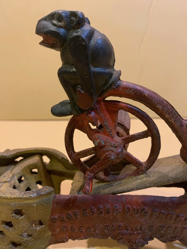 Cast Iron Mechanical Bank PROFESSOR PUG FROG J & E Stevens | eBay