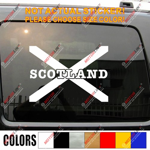 Scotland Saltire Cross Decal Sticker Scottish Car Vinyl pick size color ...