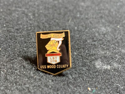 Vintage US Navy USS Wood County LSD-1178 Tank Landing Ship Pin | eBay